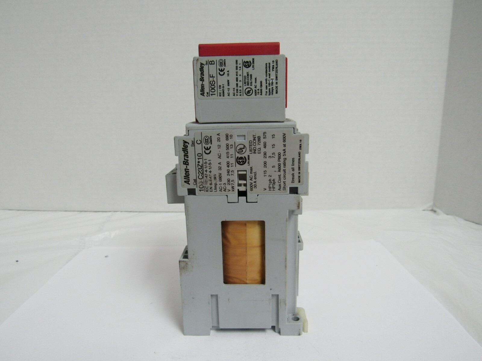 ALLEN-BRADLEY GUARDMASTER SAFETY CONTACTOR COMPLETE DEVICE 100S ...