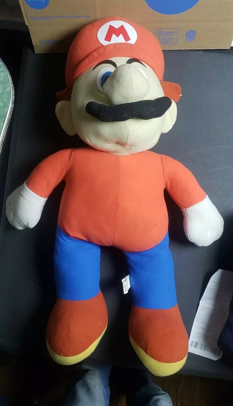 RARE Plush 26" Super Mario Bros Doll Nintendo Kellytoy 2001 Large Jumbo ...