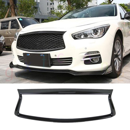 For INFINITI 2014-2017 Q50 Glossy Black Front Grille Grill Frame Cover ...