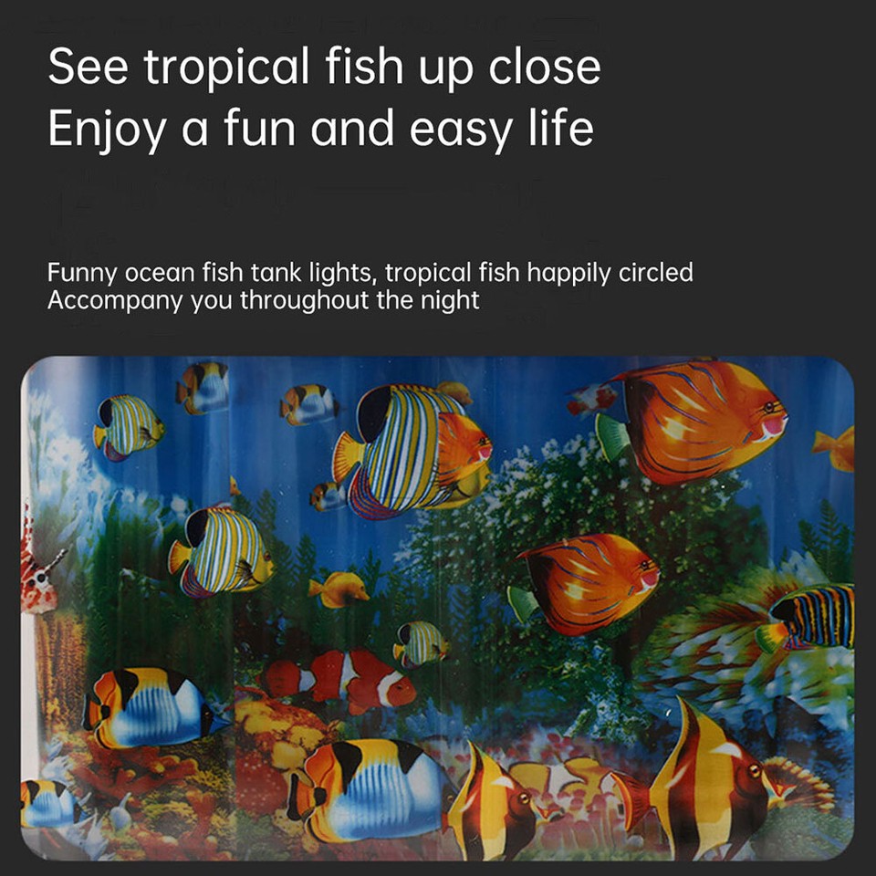 Frutiger Aero Lamp, Frutiger Aero Fish Lamp, Fake Fish Tank Mini ...