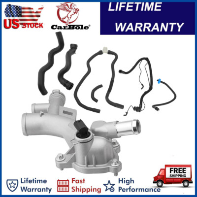 Engine Coolant Water Outlet W/ hose for Chevy Cruze Sonic Trax Buick ...