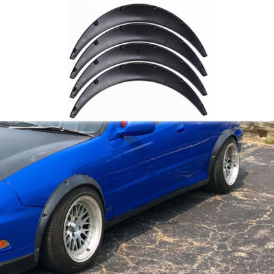 3.5" Car Fender Flares Extra Wide Body Kit Wheel Arches Black For Acura ...