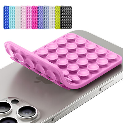 Suction Cup Phone Case Mount Double-Sided Silicone Sticky Phone Stand ...
