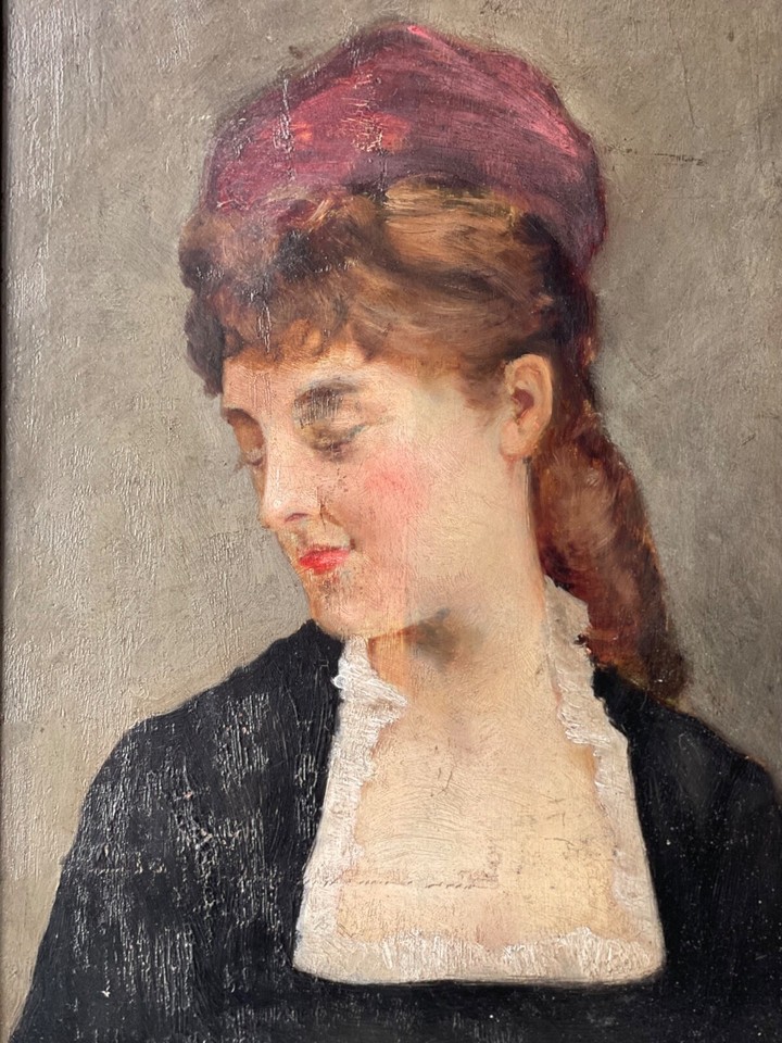 CORCHON Y DIAQUE (SPANISH, 1853-1925) - Oil Panel Signed - Portrait ...