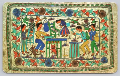 Guerrero Mexico, Primitive Painting on Amate Paper, Vintage Postcard | eBay