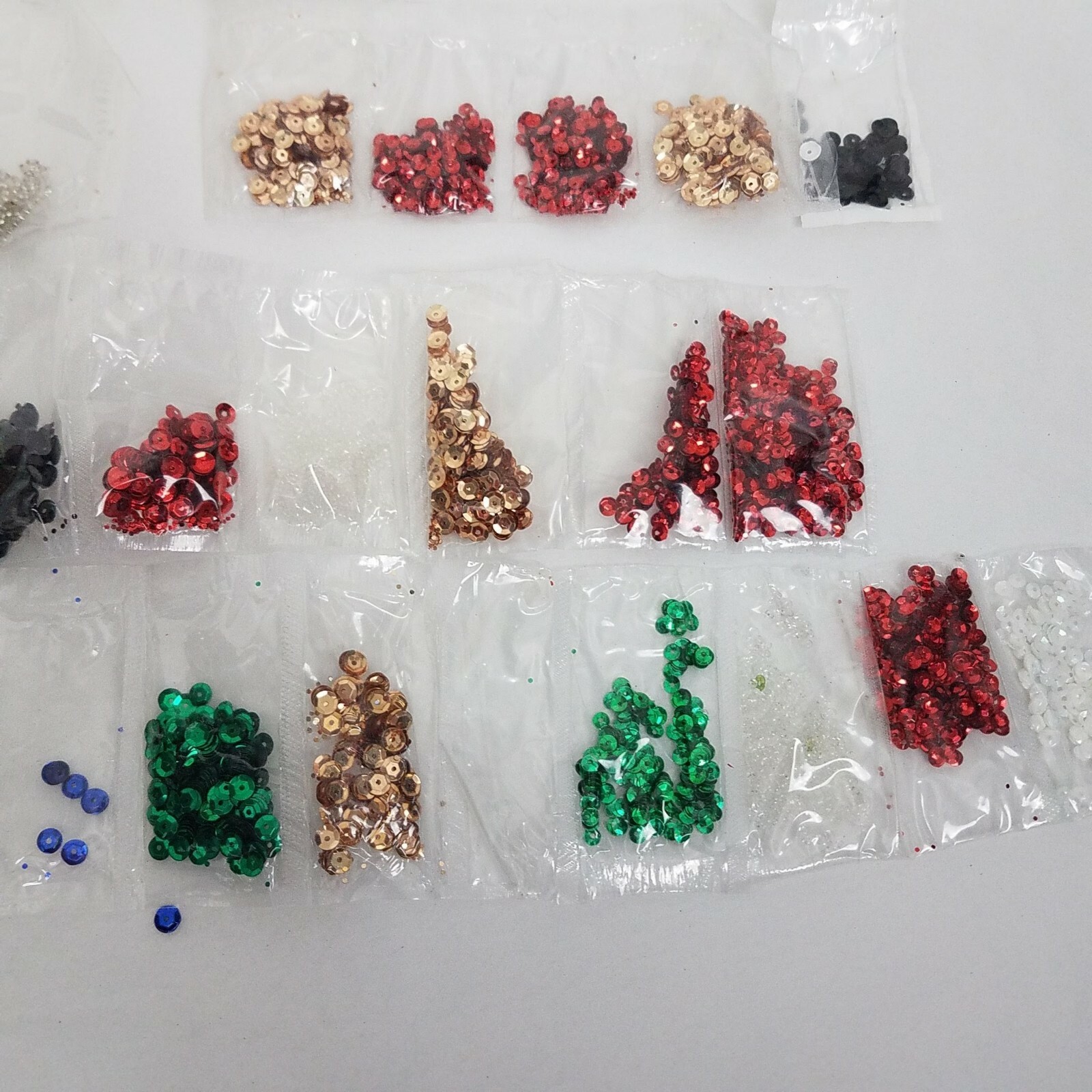 Lot of 50+ Vintage Sequin Packs Red Green Gold Black White Silver ...