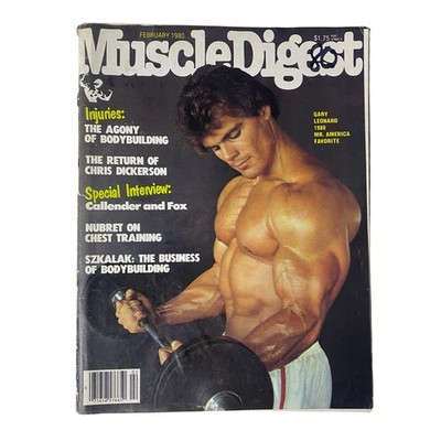 Muscle Digest Magazine February 1980 Gary Leonard w Centerfold No Label ...