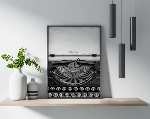 Old Retro Vintage Typewriter Poster Premium Quality Choose your Size ...