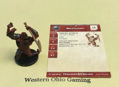 D&D Miniatures Wrackspawn #60/60 USED Angelfire Dungeons Dragons Minis ...