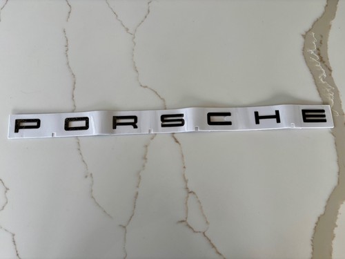 PORSCHE Gloss Black Letter Rear Boot Badge- 911 Cayman Boxster Macan ...