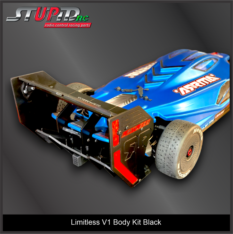 Arrma Limitless V1/V2 Front, Side And Adjustable Wing Kit Black ...