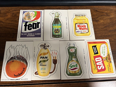 1979 Fleer 'Crazy Labels' Sticker 7 Card Lot | eBay