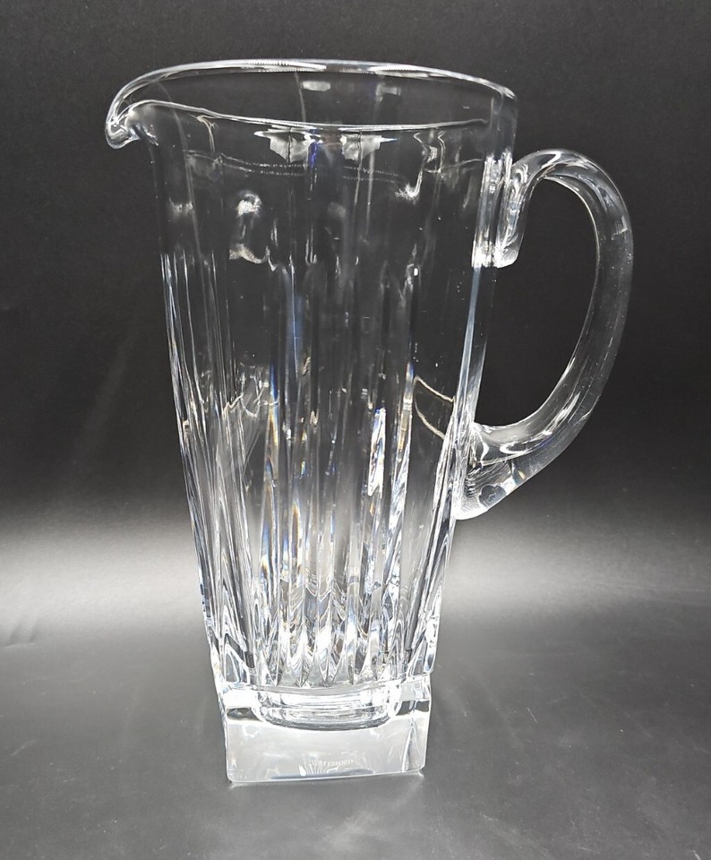 Waterford Crystal CLARION Martini Pitcher EXCELLENT Square Vertical Cut ...