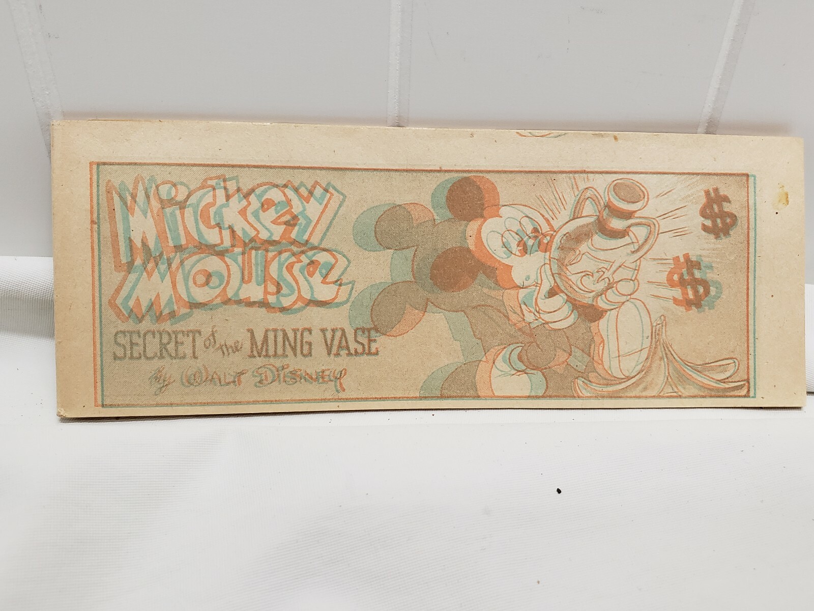 1954 Disney Mickey Mouse Secret of the Ming Vase 3D Mini Comic Cheerios ...