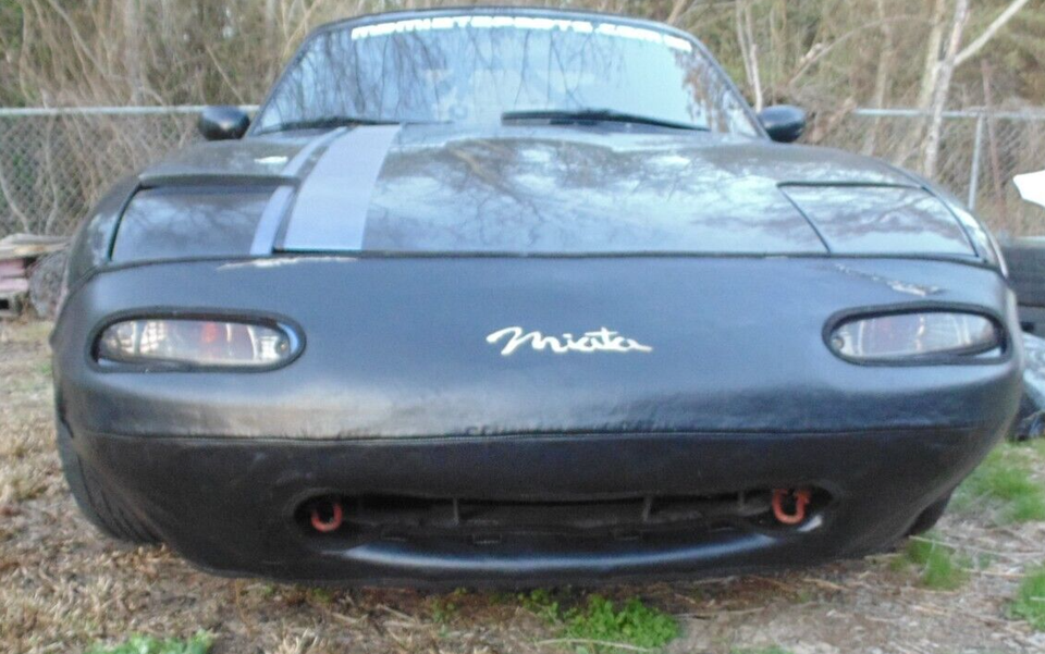 90-97 Mazda Miata Front Nose Mask Bra Bug Protector Black NA 91 92 93 ...