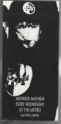 MEMORABILIA ,MIDWEEK MAYHEM AT THE METRO INVITE , 1988 | eBay