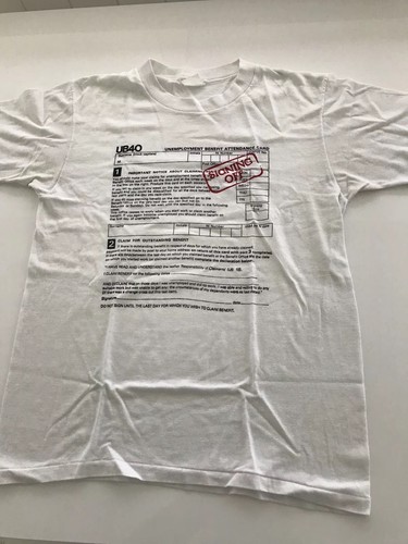 UB40 Genuine vintage 1980 Signing Off Tour t shirt | eBay