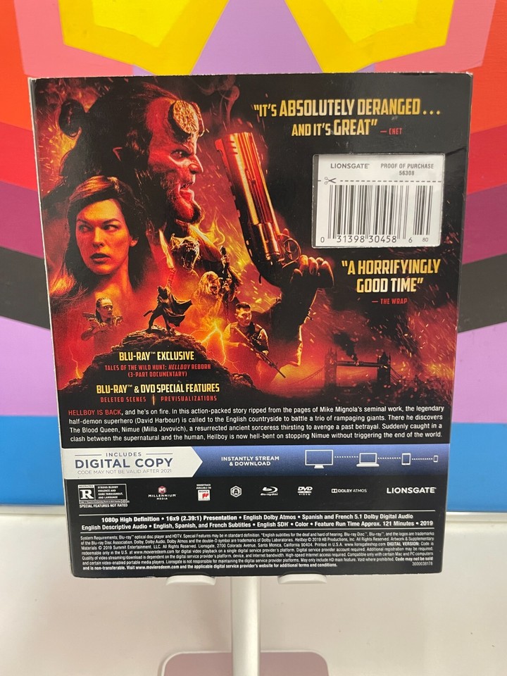 Hellboy [Blu-Ray + DVD + Digital 2019] NEW w/slipcover | eBay