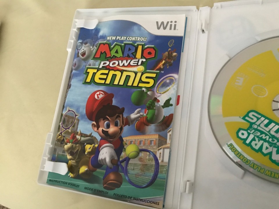 Mario Power Tennis Wii (Nintendo Wii, 2004) No Manual! Tested & Working ...