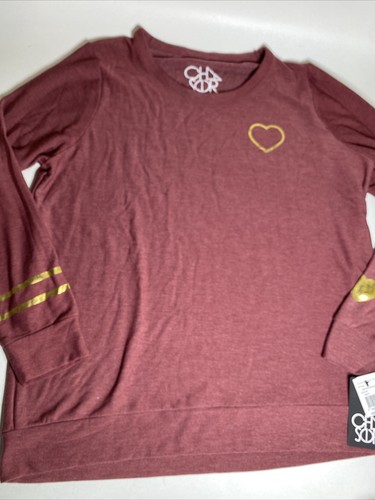 Chaser Heart Sweatshirt Size 2X Brick Red NWT | eBay