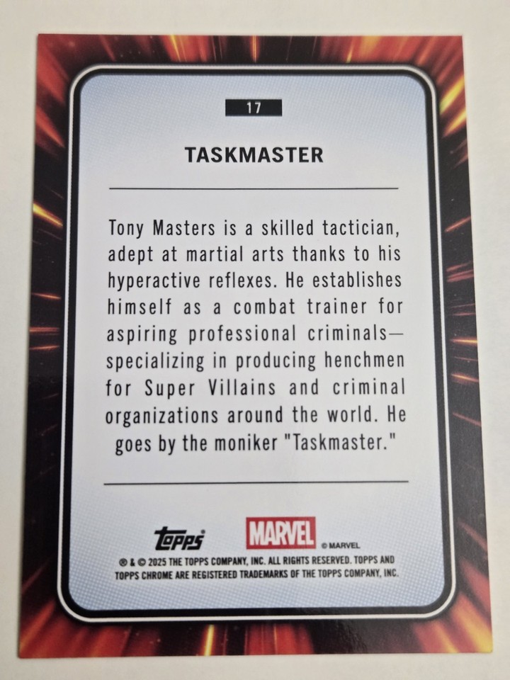 2025 Topps Chrome Marvel Taskmaster Human Torch Refractor /39 | eBay