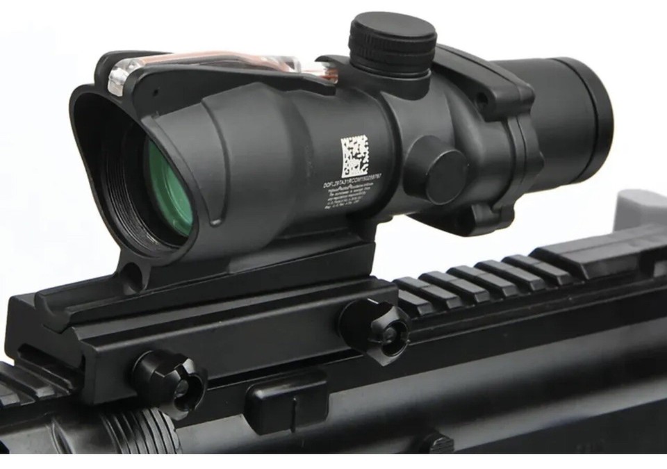 ACOG Red 4x32mm ACOG Fiber Optics Scope Chevron Reticle W Markings | eBay