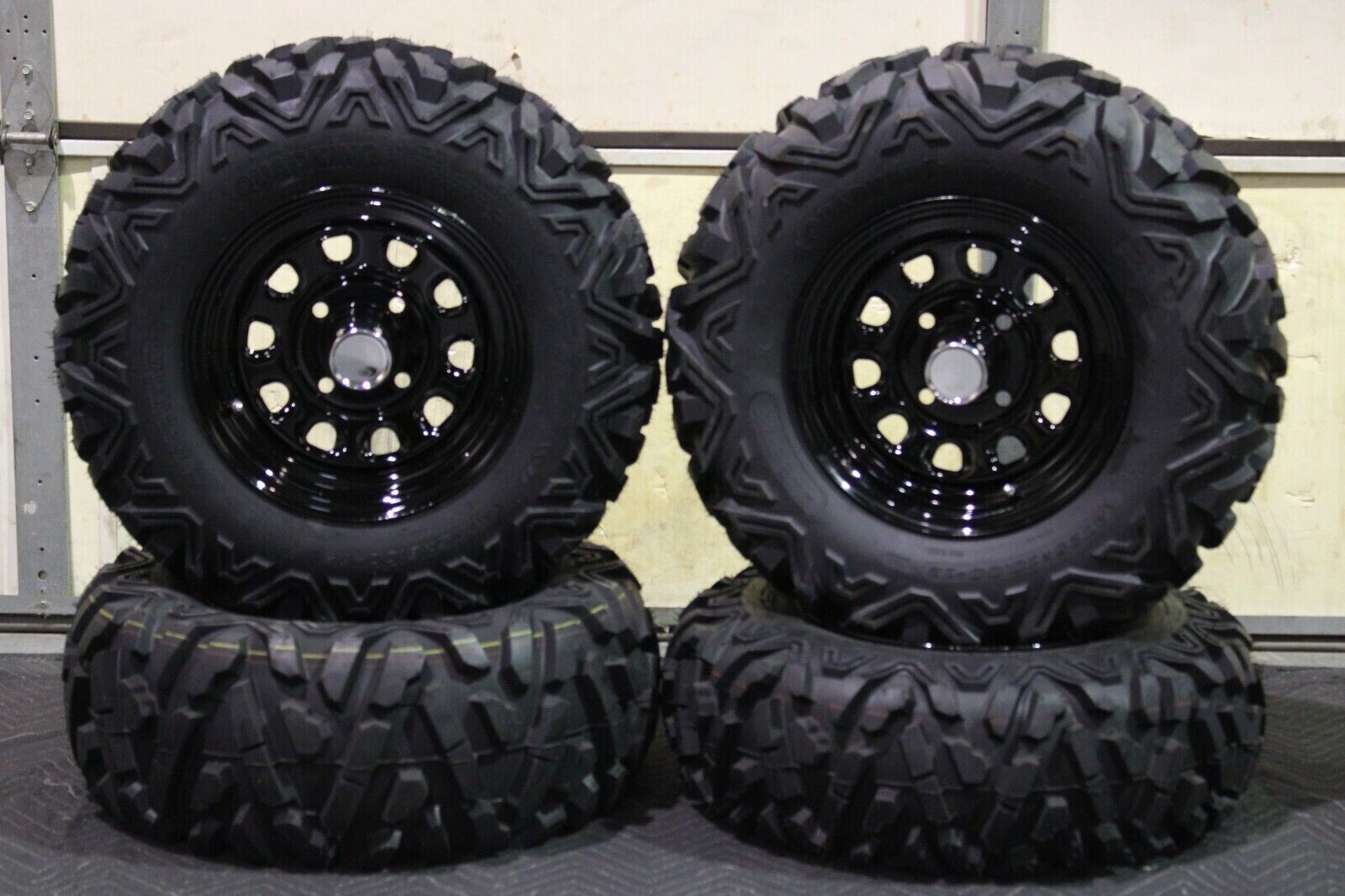 KODIAK 700 25" QUADKING ATV TIRE ITP BLACK ATV WHEEL KIT IRSD BIGGHORN ...