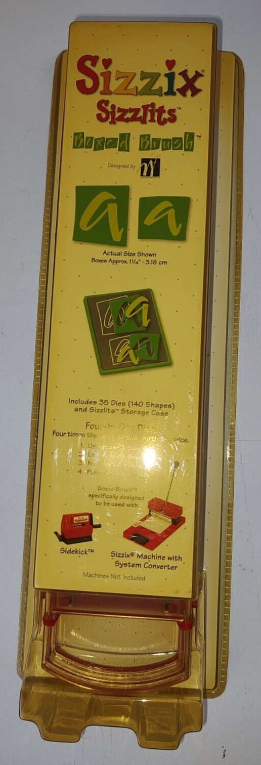 SIZZIX Sizzlits Alphabet Set Boxed Brush 35 4-in-1 Dies 38-9682 New ...