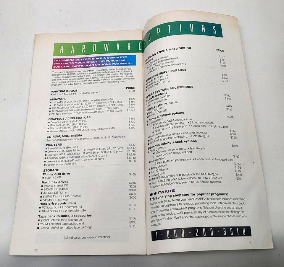 1994 Spring Ambra Computer Corporation Catalog | eBay