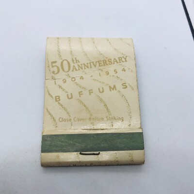 VINTAGE EMPTY MATCHBOOK BUFFUMS 50TH ANNIVERSARY SANTA ANA LONG BEACH ...