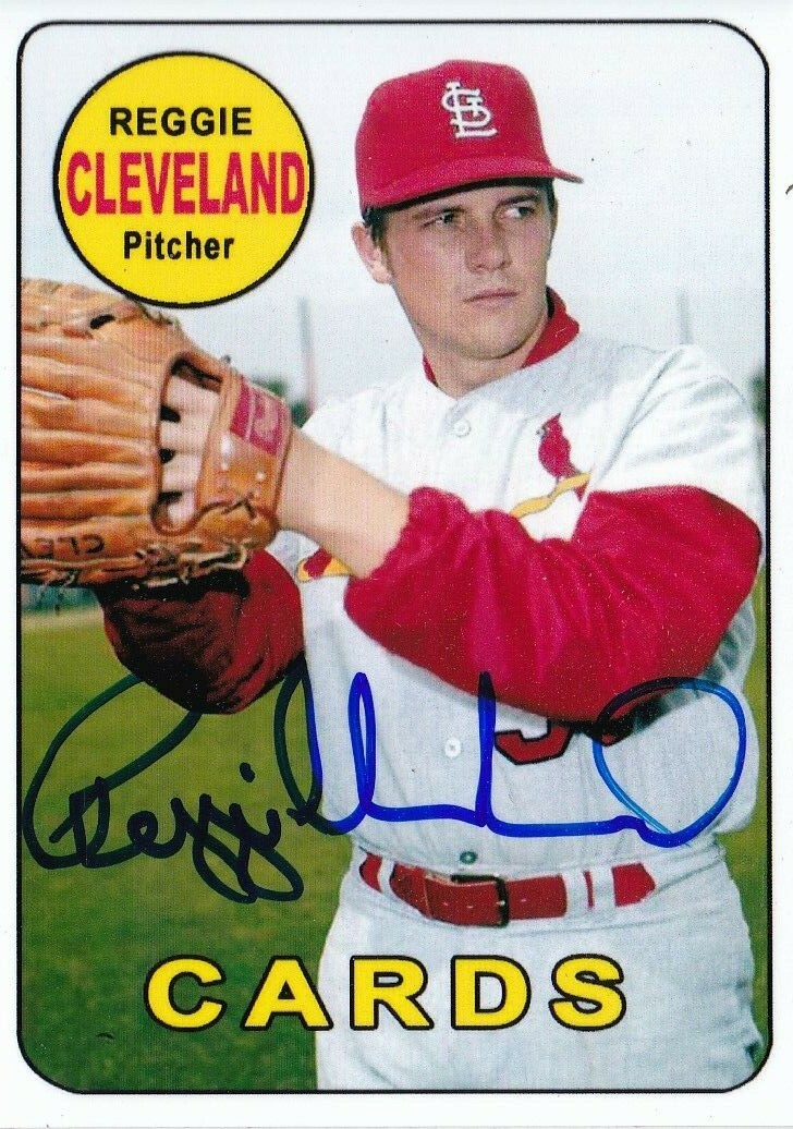 REGGIE CLEVELAND ST. LOUIS CARDINALS SIGNED 1969 STYLE CUSTOM CARD | eBay