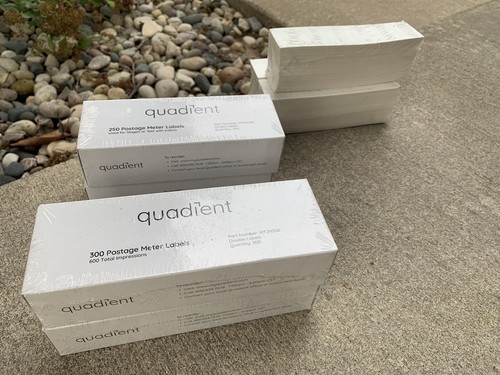 Quadient Neopost Hasler 1 500 Double Postage Meter Labels MT2N300 7" -9 ...