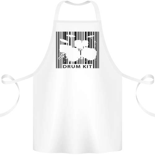 Drum Kit Barcode Drummer Drumming Cotton Apron 100% Organic | eBay ...