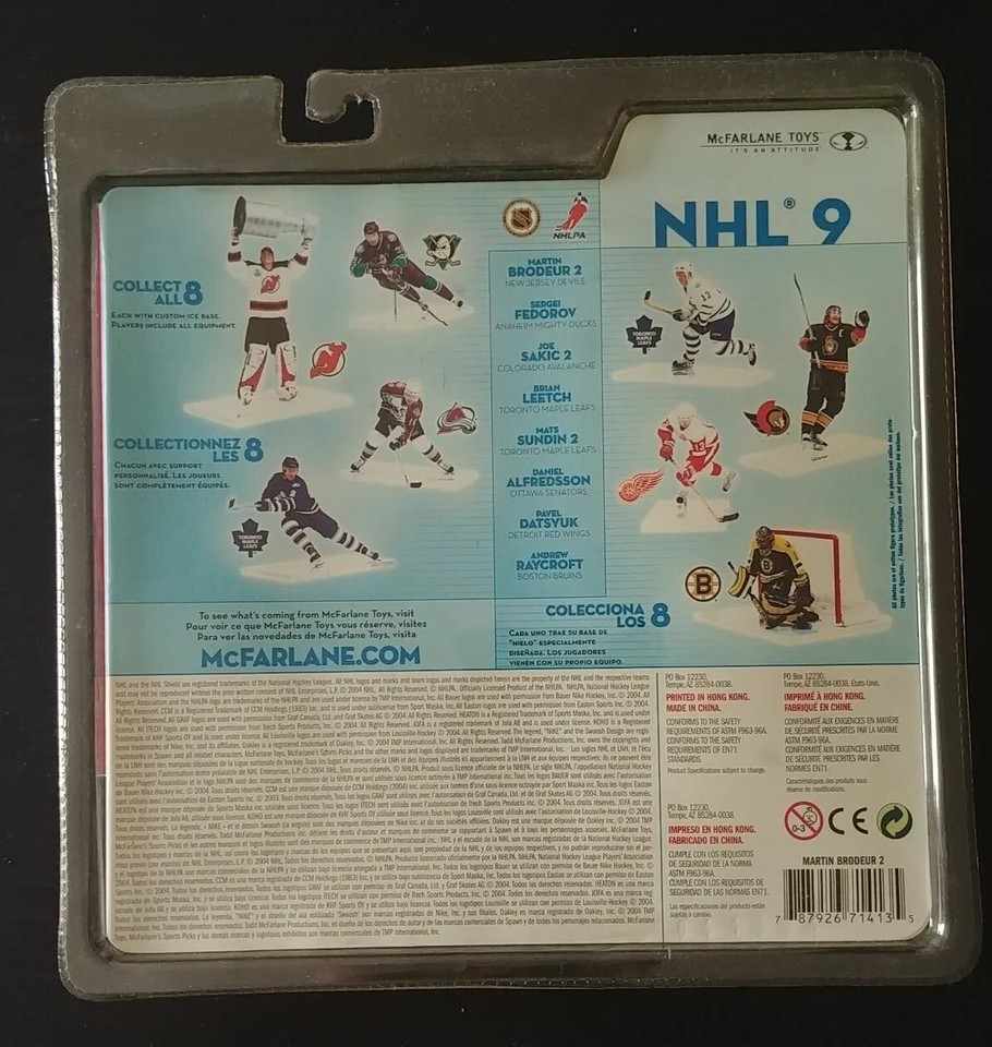 Martin Brodeur 2 #30 Mcfarlane Figure with the Stanley Cup New Jersey ...