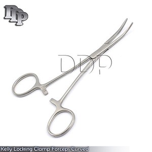Surgical Kelly Locking Clamp Forceps Curved 5.5'' Hemostat Artery Tooth ...