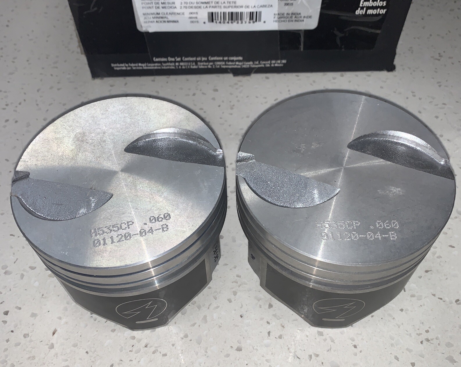 Ford 460 V8 Sealed Power Hypereutectic Coated Skirt Flat Top Pistons ...