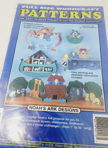 Full Size Woodcraft Patterns Make NOAH'S ARK DESIGNS #ARK3 Winfield ...