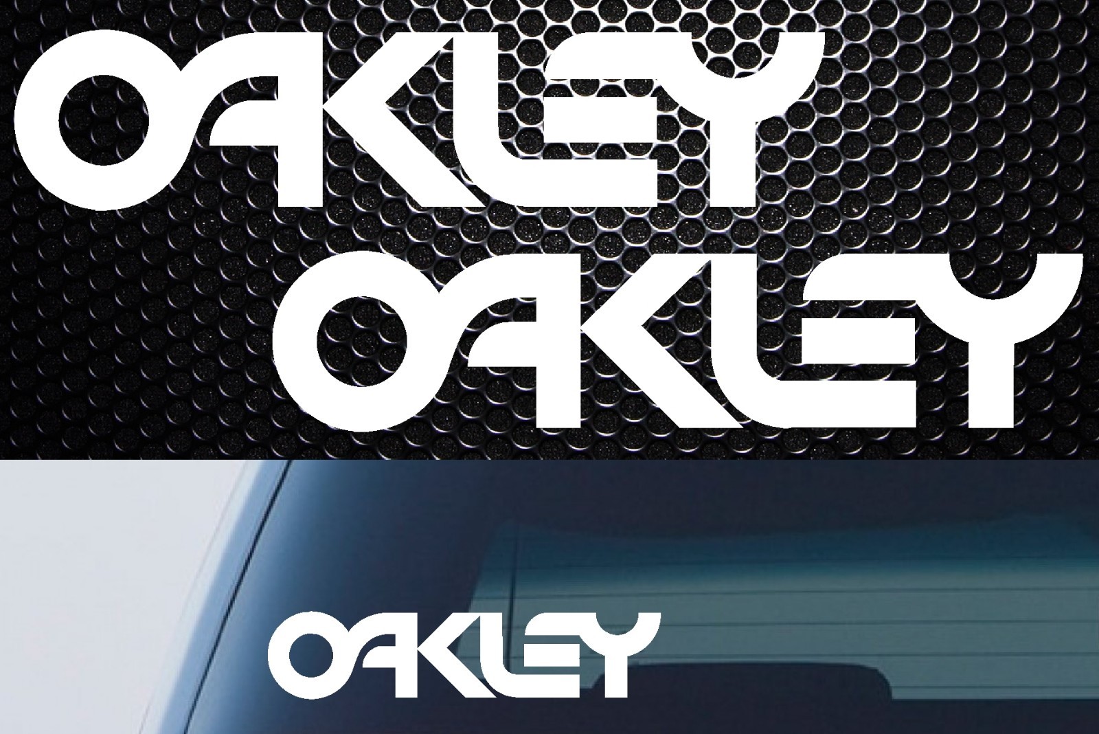 2x OAKLEY STICKERS 200mm CAR BOAT 4X4 JETSKI UTE LAPTOP WALL DECALS ...