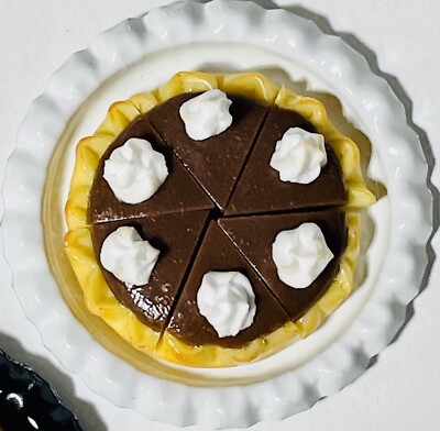 Barbi Dollhouse Miniature Food Mini Chocolate Pies Slices Cream Tiny ...