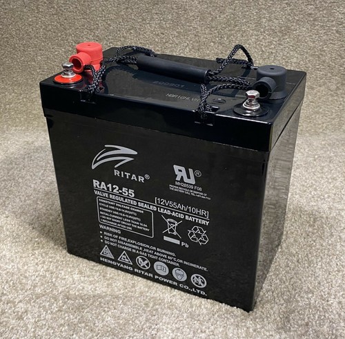 RITAR 12V 55Ah Battery - RA12-55 - Float or Cyclic use - High discharge ...