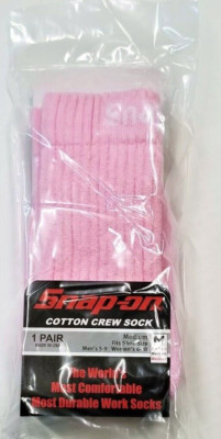 NEW 12 Pairs Women's Pink Snap On Tools CREW Socks Medium FREE Shipping ...