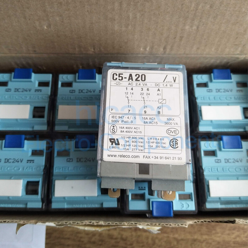 2PCS General Purpose Relay 2-Pole Change Over Contacts C5-A20 DC24V | eBay