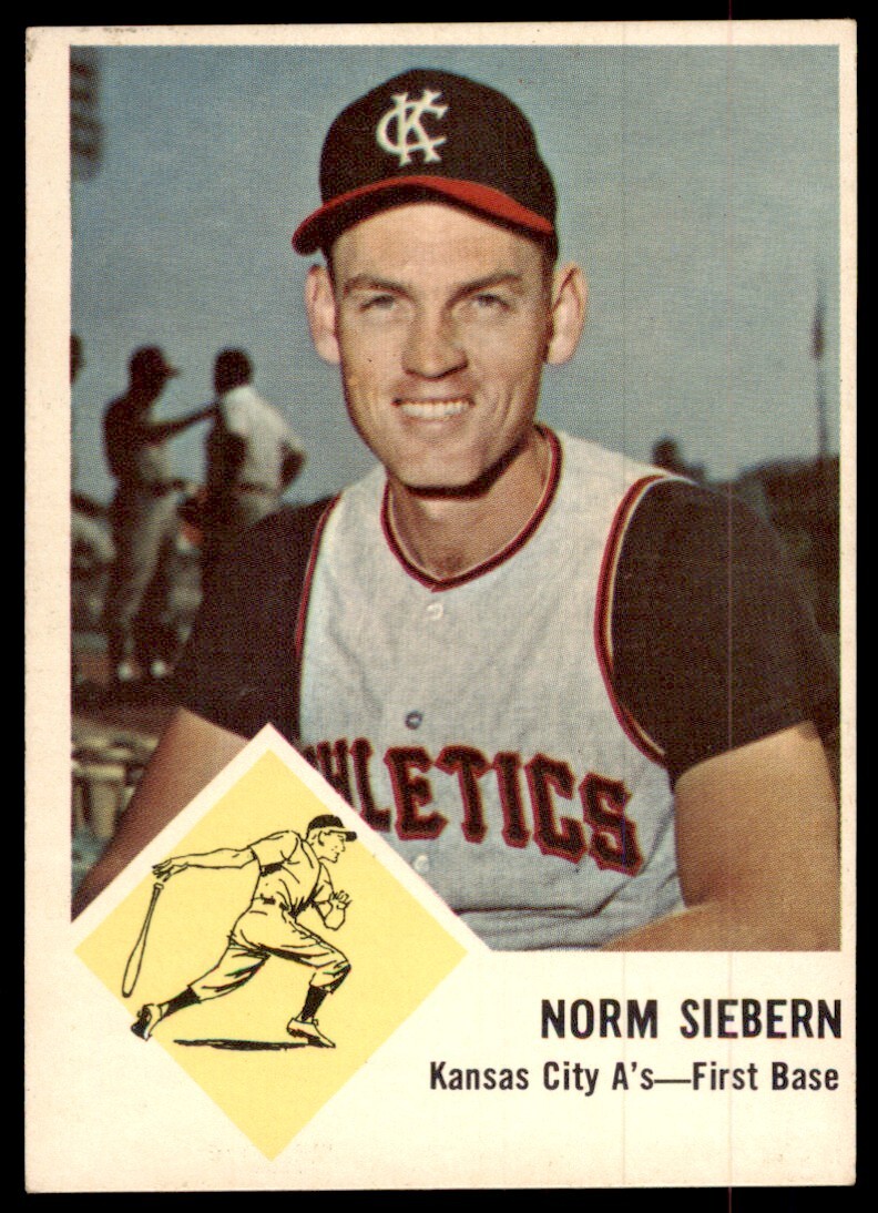 1963 FLEER NORM SIEBERN KANSAS CITY A'S #17 | eBay