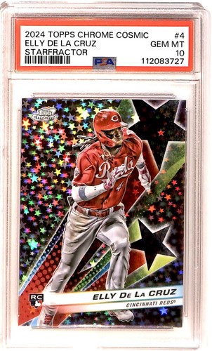 2024 Topps Chrome Cosmic Starfractor SSP Elly De La Cruz Rookie PSA 10 ...