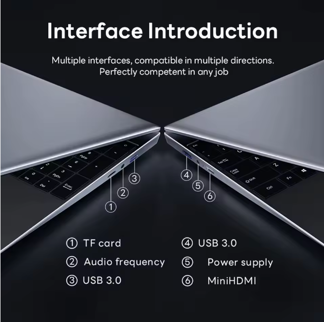 15.6" 2025 Windows 11 Laptop Computer Intel Core i7 N4000 Notebook 16 ...