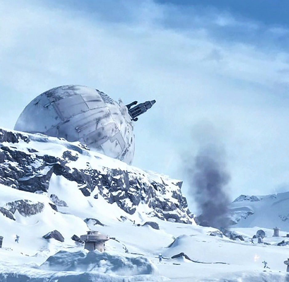 HOTH Rebel Base Ion Cannon scene poster display 19"w x 13"h very ...