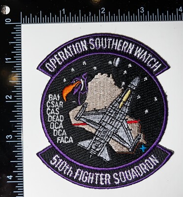 Operation Southern Watch USAF US Air Force 510th Fighter Squadron Patch ...