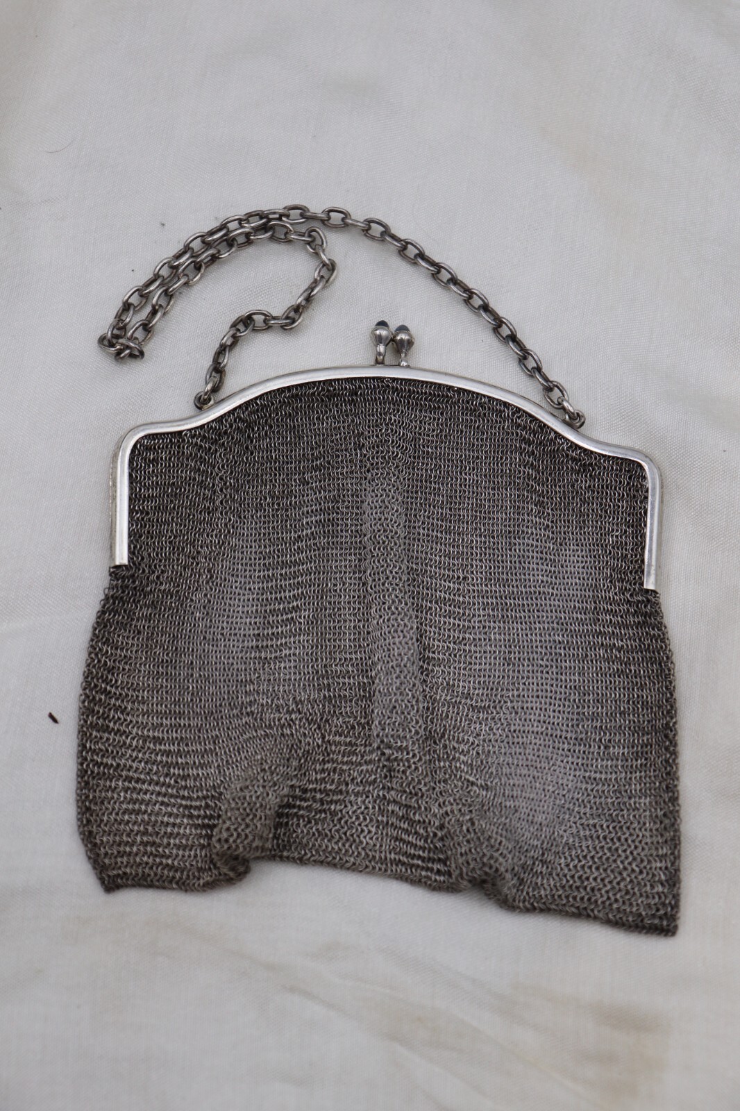 Antique Victorian Metal Mesh Chainmail Purse 800 SIL… - Gem
