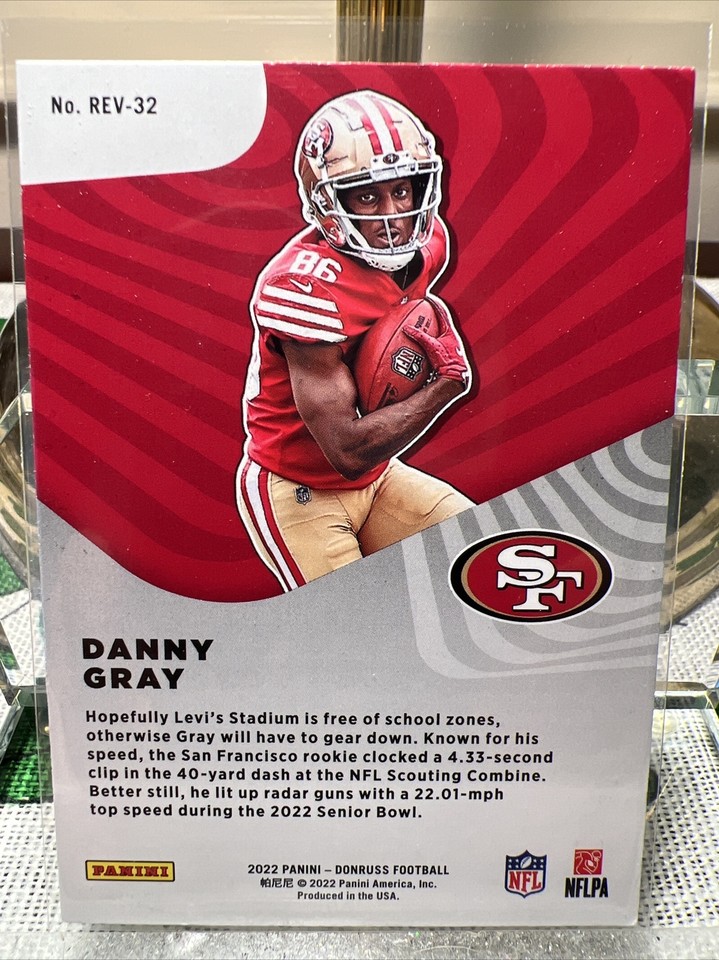 Danny Gray 2022 Donruss Rookie Revolution Refractor RC #REV-32 49ers | eBay