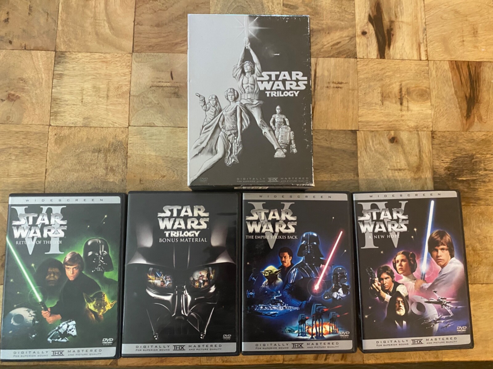 Star Wars Trilogy (DVD, 2004, 4-Disc Set, Widescreen Edition ...